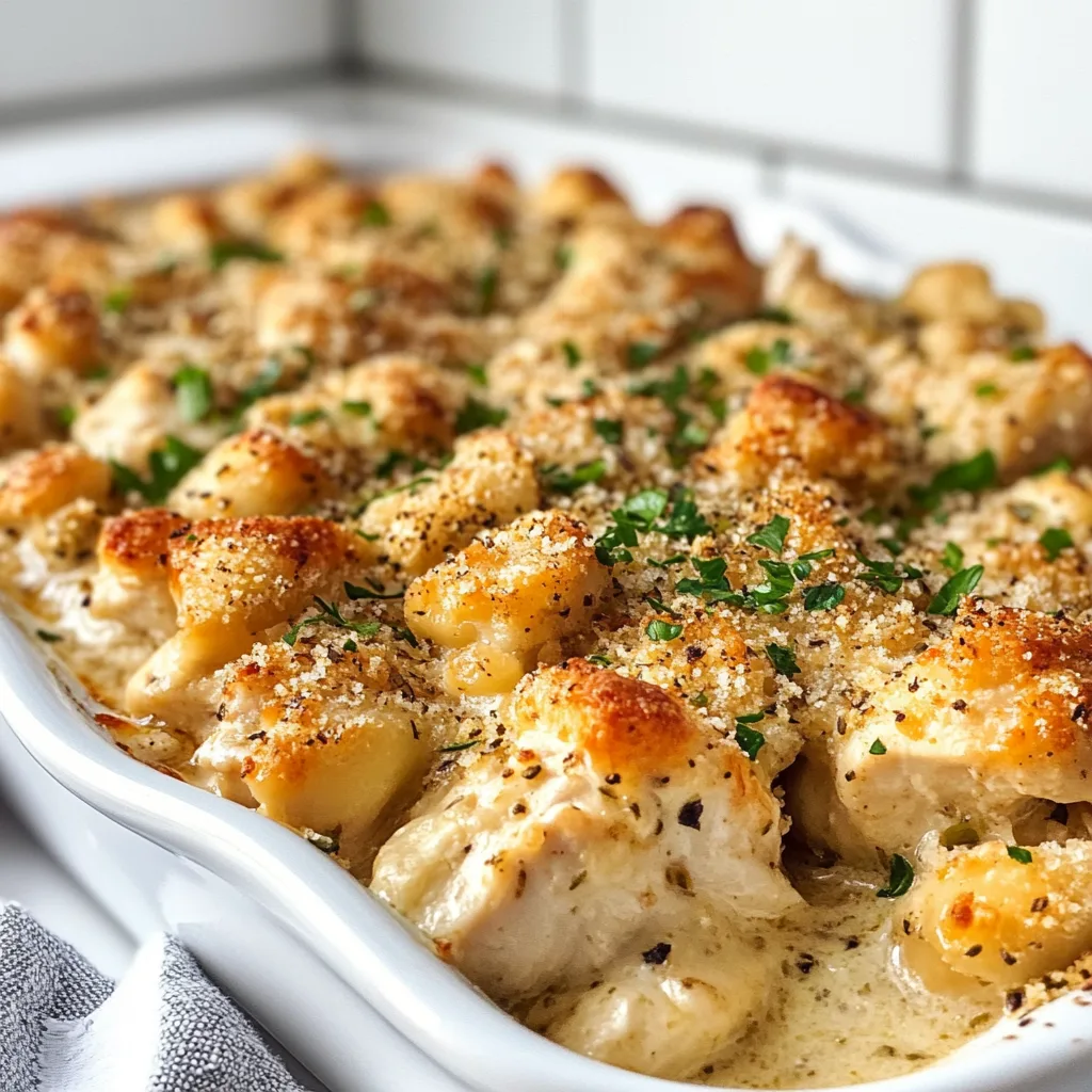 Garlic Butter Chicken Dump & Bake Casserole – Irresistibly Easy!